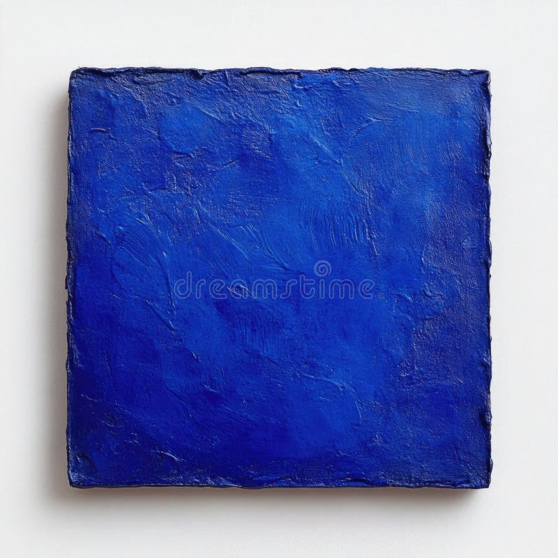 Deep Blue-Violet Square on White Background Stock Photo - Image of ...