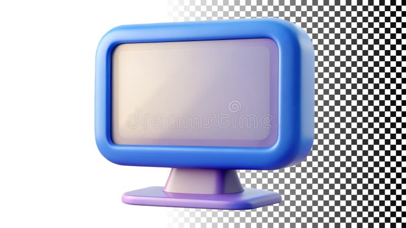 Simple Square Display Monitor, Representing Screen Interface Png ...