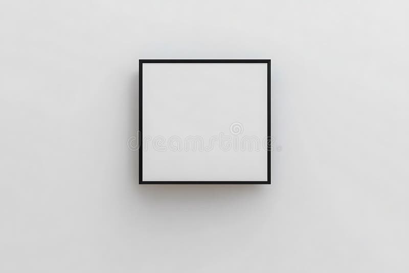 Simple Square Frame on White Wall Stock Illustration - Illustration of ...