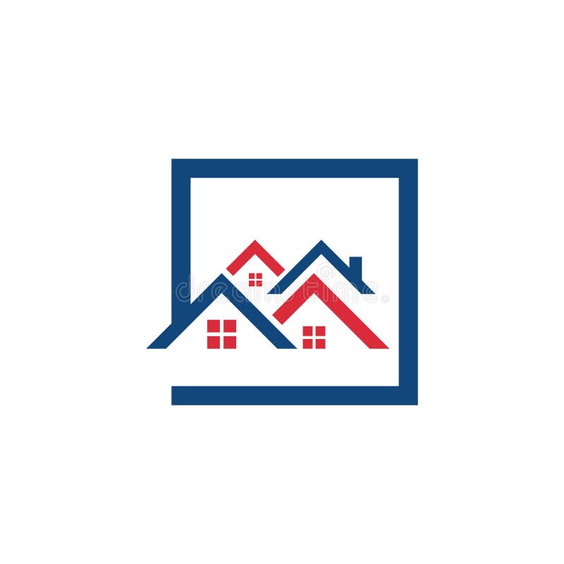 Simple Square House Home Logo Symbol Template Stock Vector ...