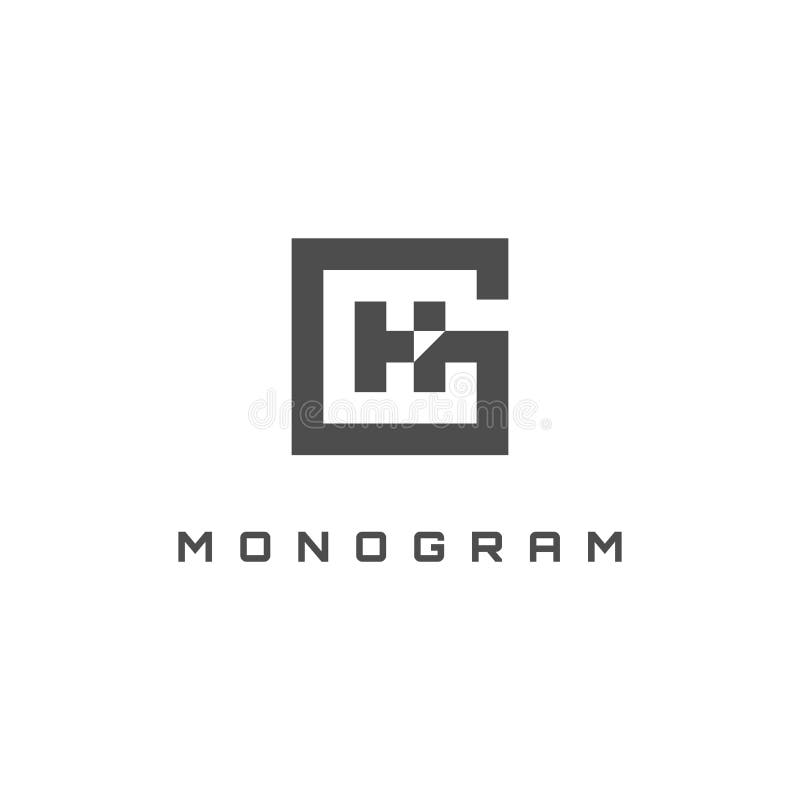 Simple Square Initial Logo Design Template from Letter G and H Stock ... Simple Square Initial Logo Design Template from Letter G and H Stock ...