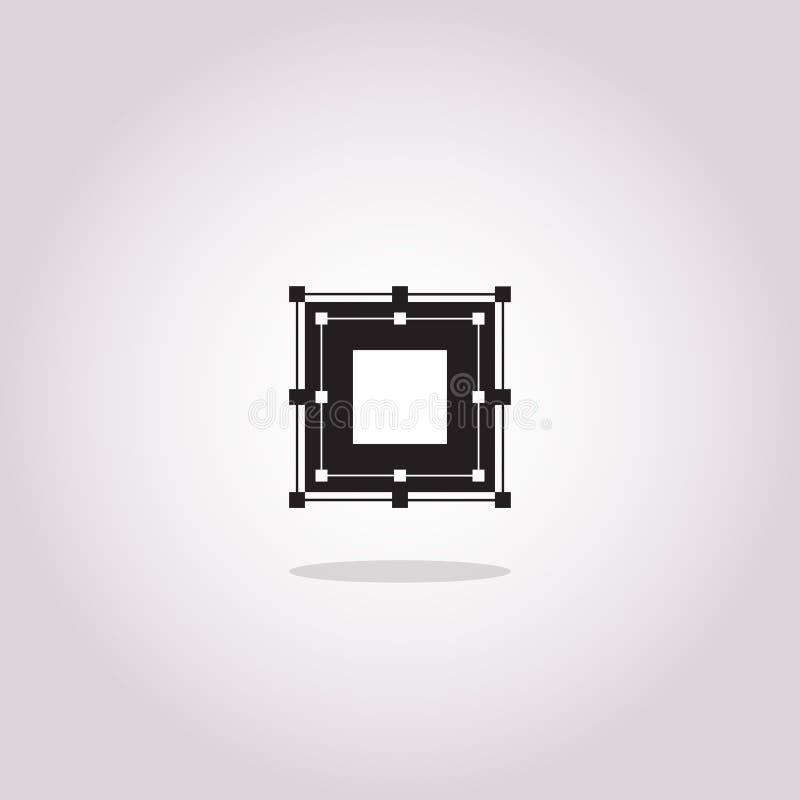 Simple Square Logo Illustration. Square Logo Icon Vector Isolated on ...