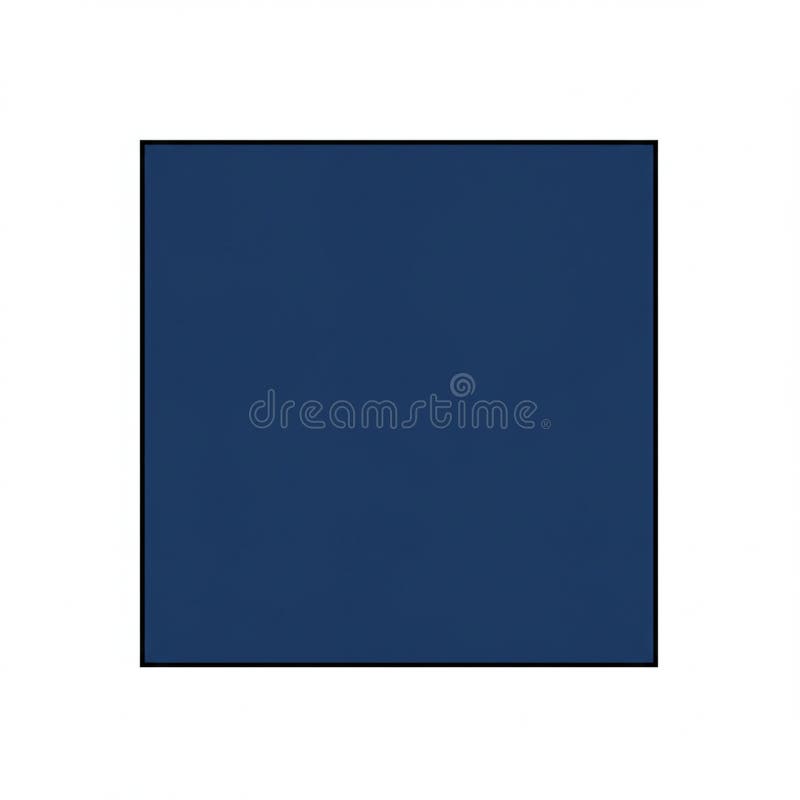 A Simple Square with a Solid Dark Blue Color Centered Against a White ...