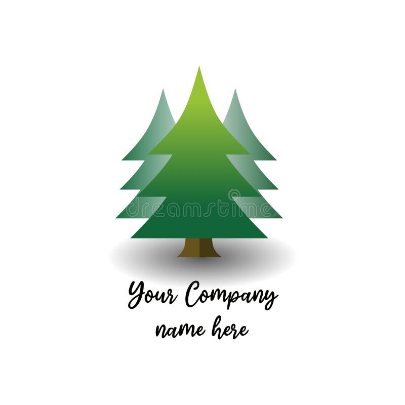 Simple Stacked Pine Tree Logo Stock Vector - Illustration of ...