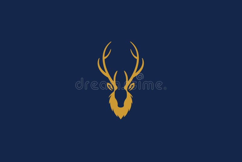 Simple Stag, Deer Head Logo Stock Vector - Illustration of deer, beauty ...