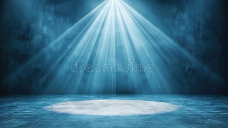 A Simple Stage Scene with a Bright Spotlight Shines Down, Creating a ...