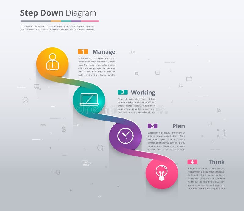 Simple Stair Infographic Diagram. Chart and Icon Sample Stock Vector ...