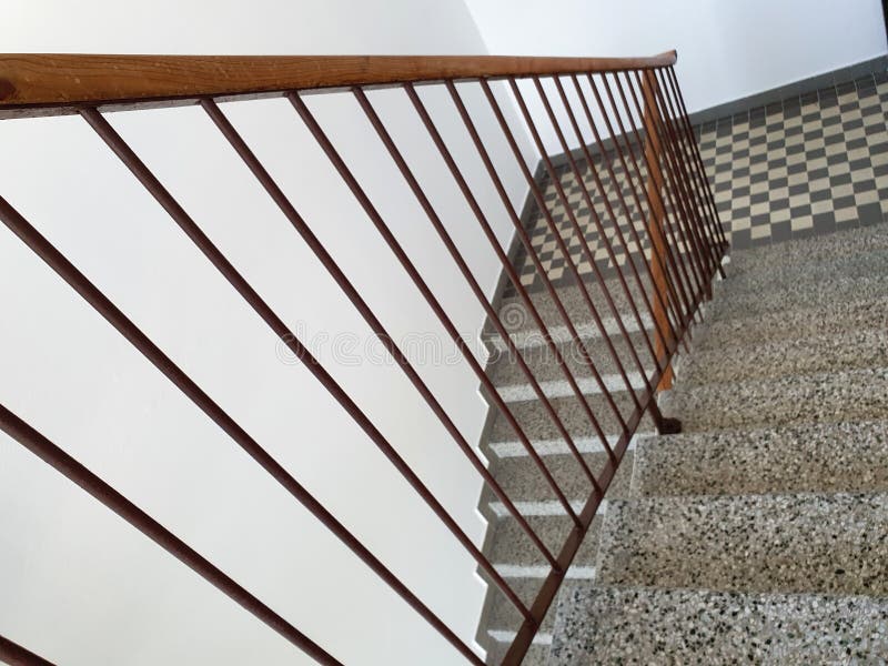 Simple Staircase in a Public Building, Close Up Stock Image - Image of ...