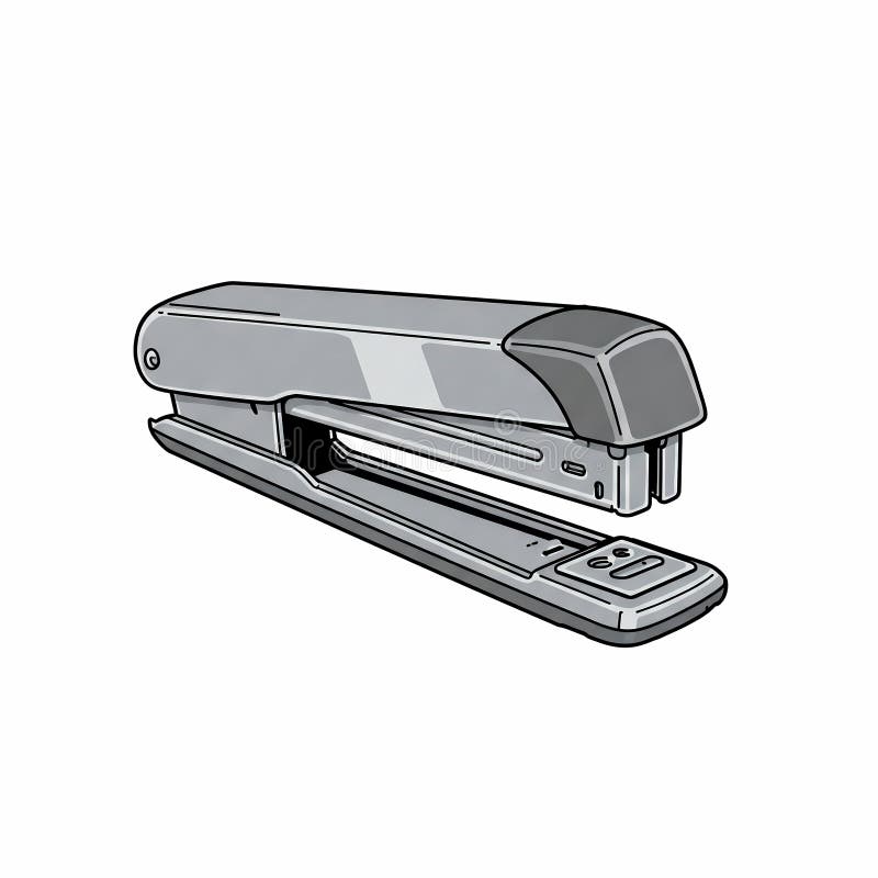 Simple Stapler Office Supplies Stock Illustration - Illustration of ...