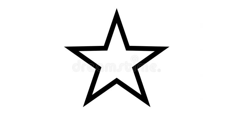 Simple Star Outline Vector Illustration Stock Vector - Illustration of ...