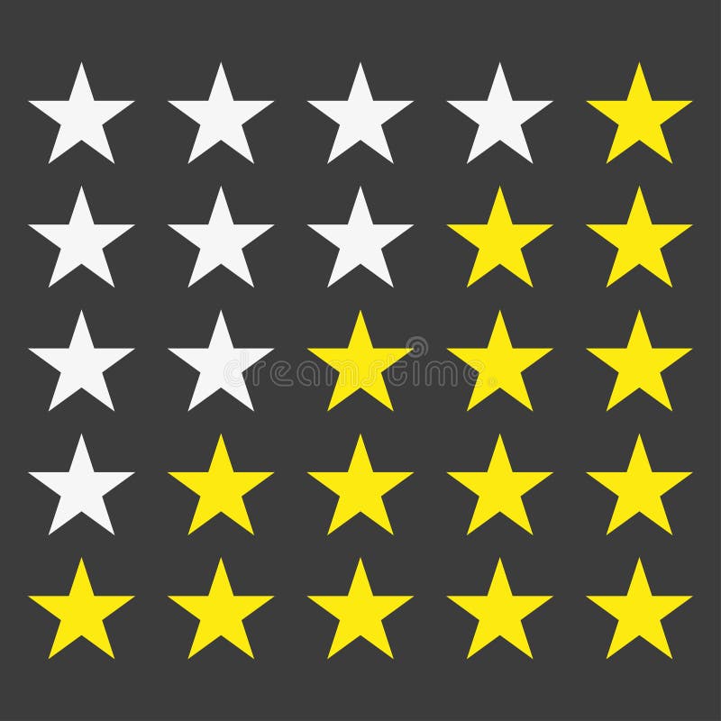 Simple Star Rating. with Outlines Makes the Stars Pop Out from ...
