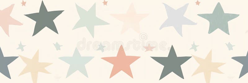 Simple Star Shapes in Muted Tones, Arranged in a Subtle and Minimalist ...