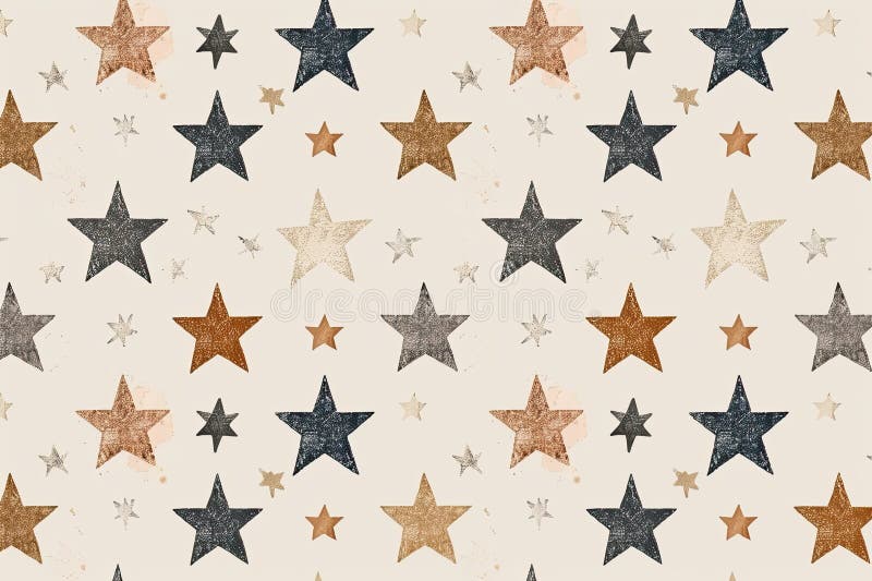 Simple Star Shapes in Muted Tones, Arranged in a Subtle and Minimalist ...