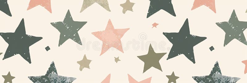 Simple Star Shapes in Muted Tones, Arranged in a Subtle and Minimalist ...