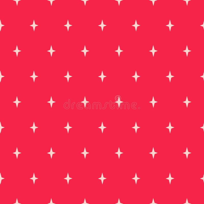 Simple Star Shapes Red Seamless Vector Pattern. Stock Vector ...