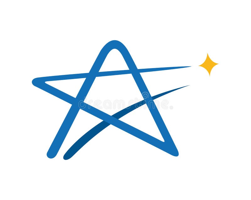 Creative Star Flake with Red and Blue Color Stock Vector - Illustration ...