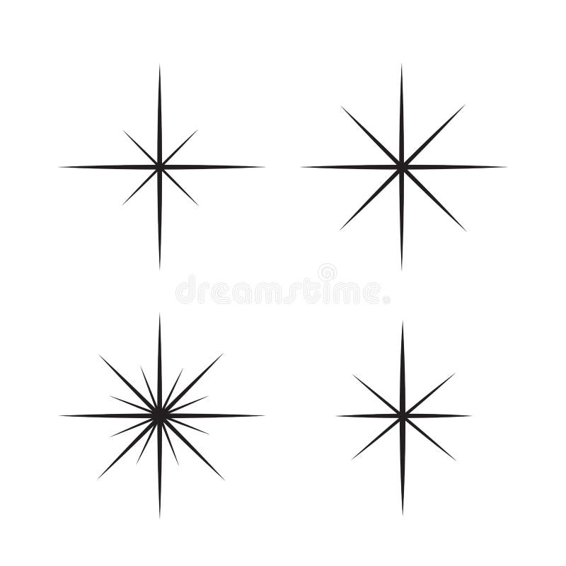 Simple Stars Sparkle Icon Vector Illustration Stock Vector ...
