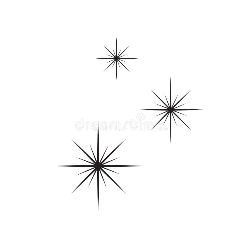 Simple Stars Sparkle Icon Vector Illustration Stock Vector ...