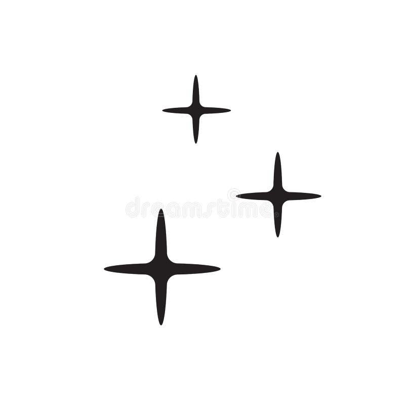 Simple Stars Sparkle Icon Vector Illustration Stock Vector ...