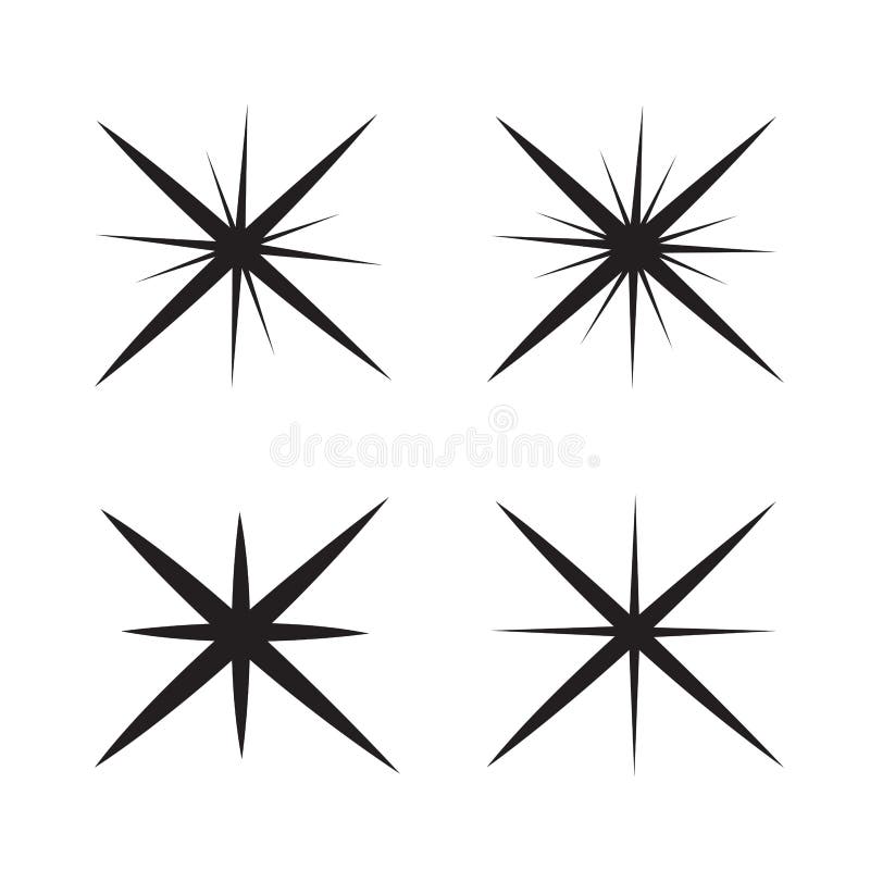 Simple Stars Sparkle Icon Vector Illustration Stock Vector ...