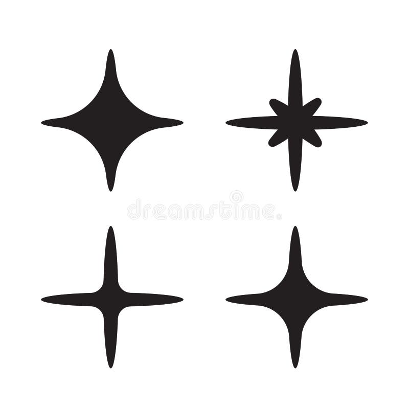 Simple Stars Sparkle Icon Vector Illustration Stock Vector ...