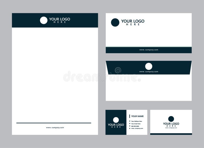 Simple Stationery Mockup Design Template Stock Vector - Illustration of ...