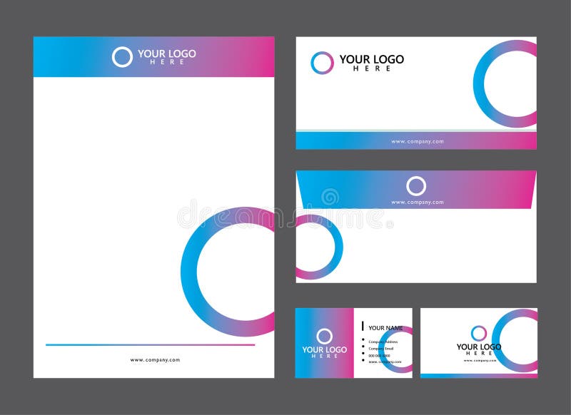 Simple Stationery Mockup Design Template Stock Vector - Illustration of ...