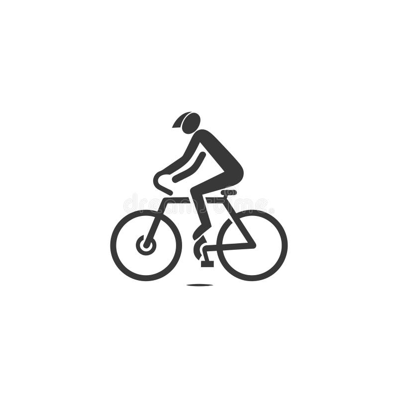 Cycling Icon Pictogram Vector Design. Stick Figure Man Cyclist Vector ...