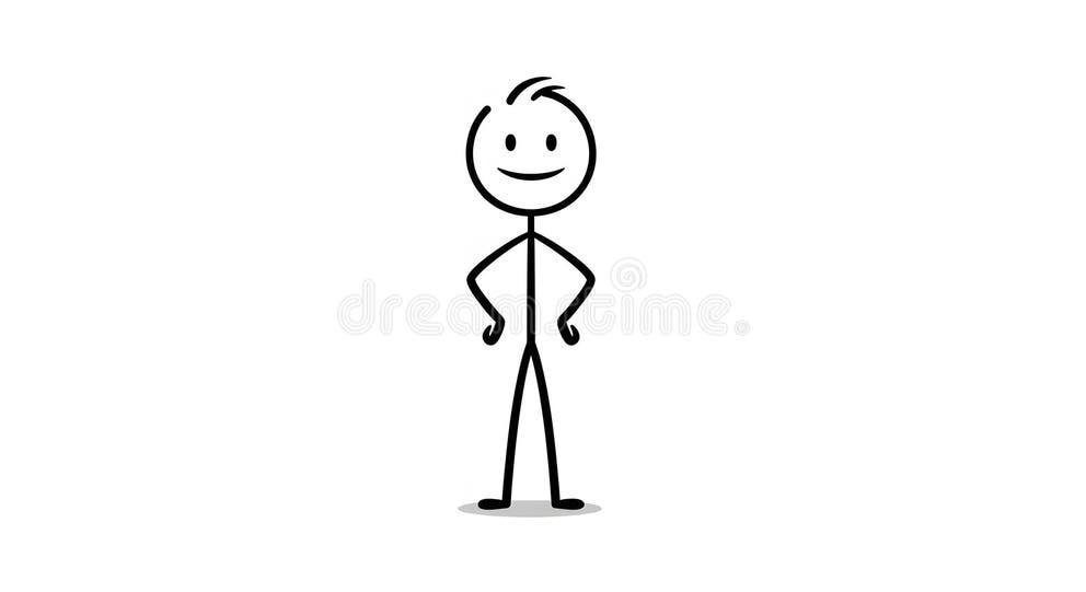 Simple Stick Figure Illustration on White Background Stock Illustration ...