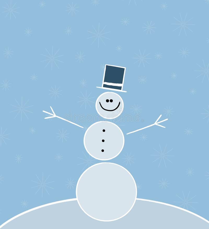 Simple Stick Snowman 2 stock illustration. Illustration of snowmen ...