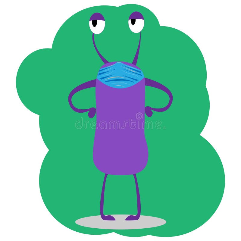 Cute violet monster stock vector. Illustration of comic - 181995092