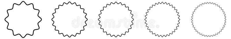 Wavy Edge Circle Vector Stock Illustrations – 245 Wavy Edge Circle ...