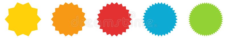 Simple Sticker Like Sign - Circle with Sharp Waves Edge Stock Vector ...