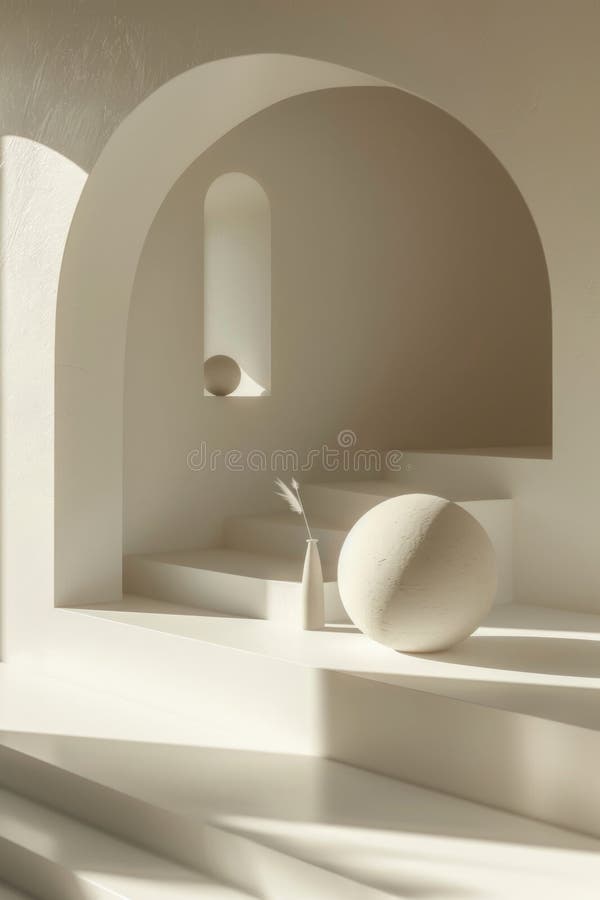 A Simple Still Life Composition Featuring a White Vase Placed on a ...