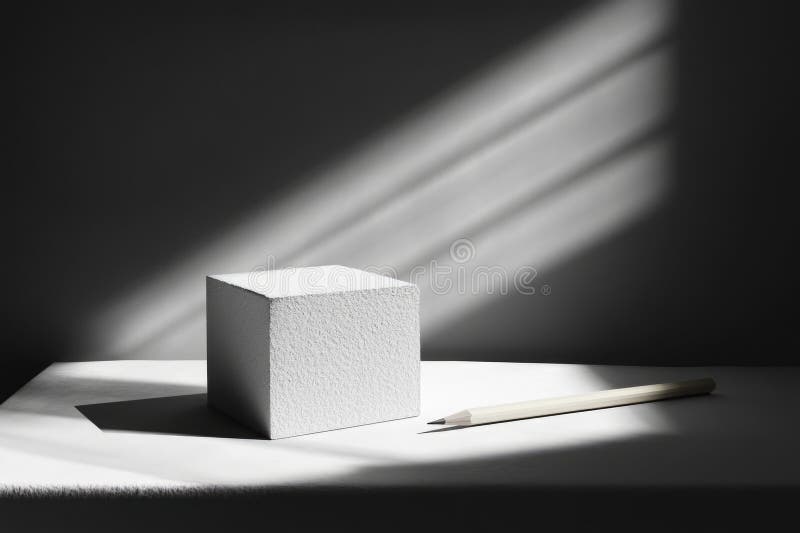 A Simple Still Life Image of a Pencil Resting on the Edge of a White ...