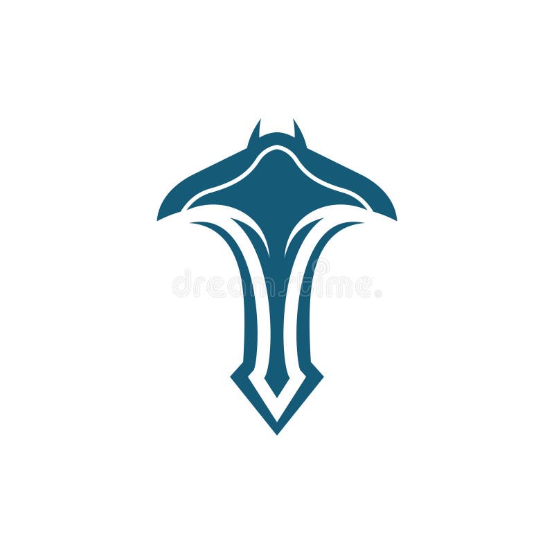 Simple Stingray Fish Modern Creative Logo Design Stock Vector ...