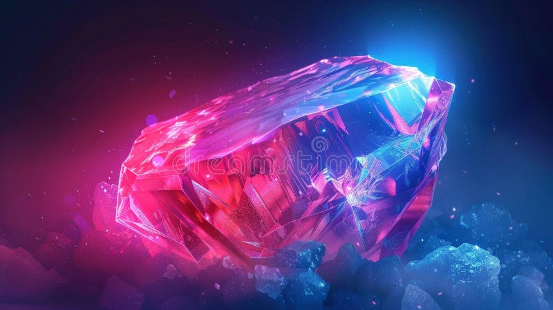 Simple Stone Becomes a Magical, Glowing Gem with Newfound Powers Stock Illustration ...