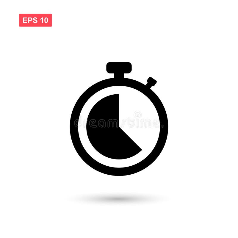 Simple 2D Stopwatch Start To Stop Round Completion Animation. Stock ...