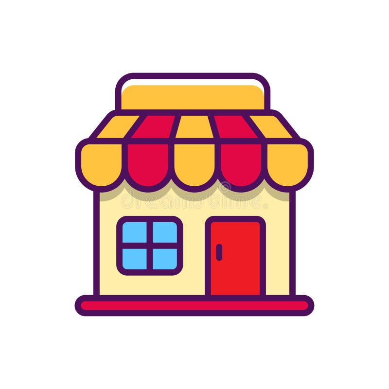 Simple Store Vector Illustration in Flat Style Stock Vector ...
