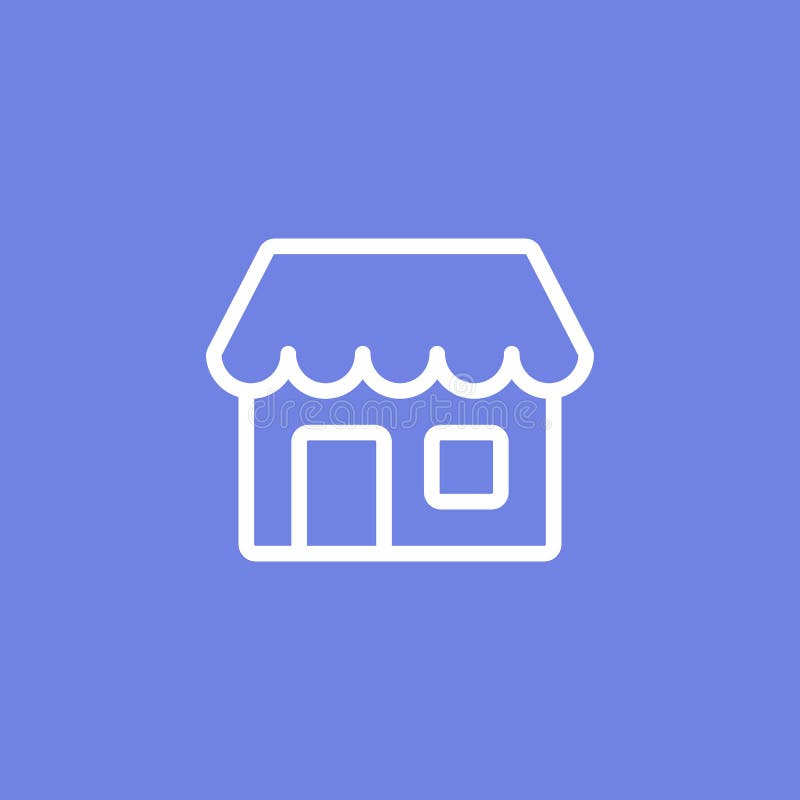 Set of Simple Store Building Icons Stock Vector - Illustration of ...