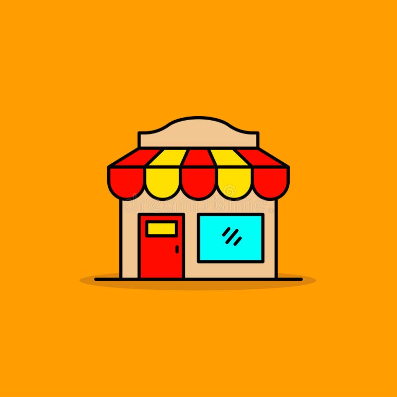 Simple Store Vector Illustration in Flat Style Stock Vector ...