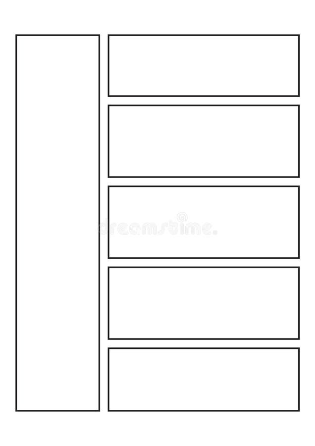 Simple Storyboard Design for Comic Book Stock Vector - Illustration of ...