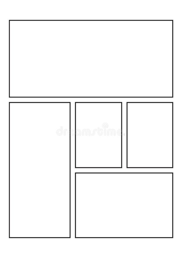 Simple Storyboard Design for Comic Book Stock Vector - Illustration of ...
