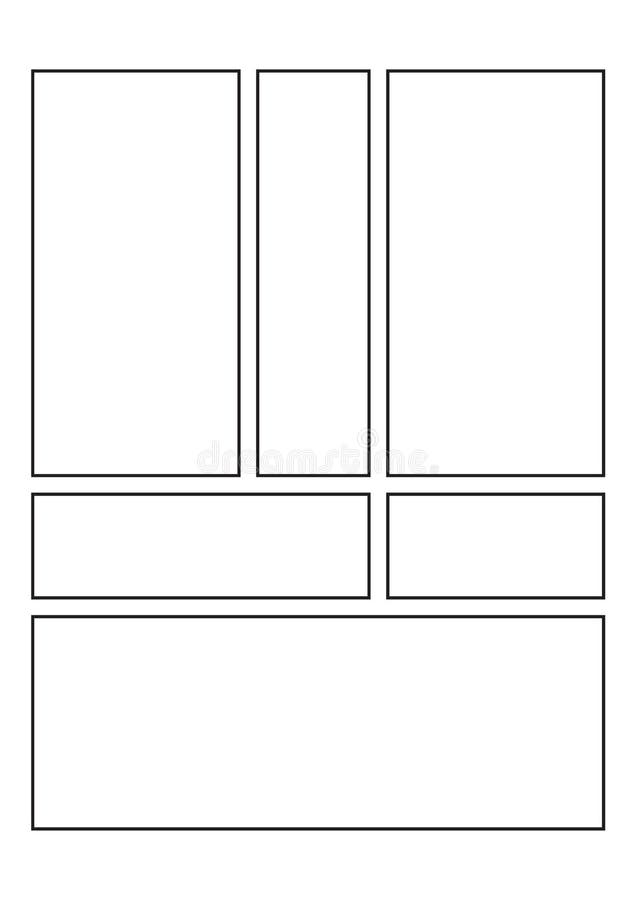 Simple Storyboard Design for Comic Book Stock Vector - Illustration of ...