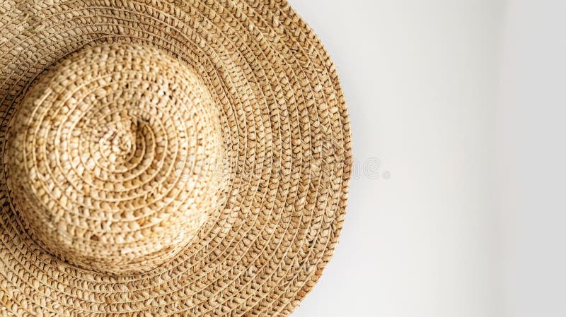 A Simple Straw Hat Hanging on a Wall. Suitable for Fashion or Interior ...