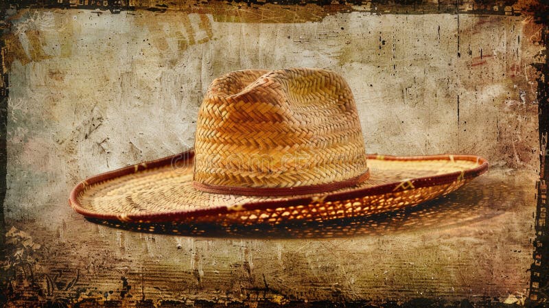 A Simple Straw Hat Resting on a Wooden Table, Perfect for Summer ...