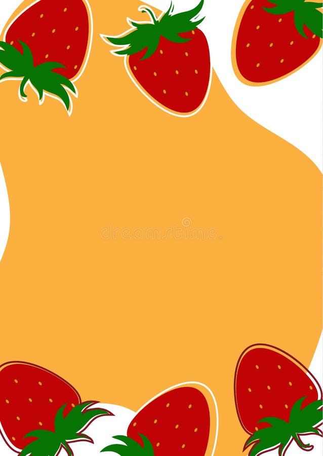 Simple Strawberry Background Design Stock Vector - Illustration of ...