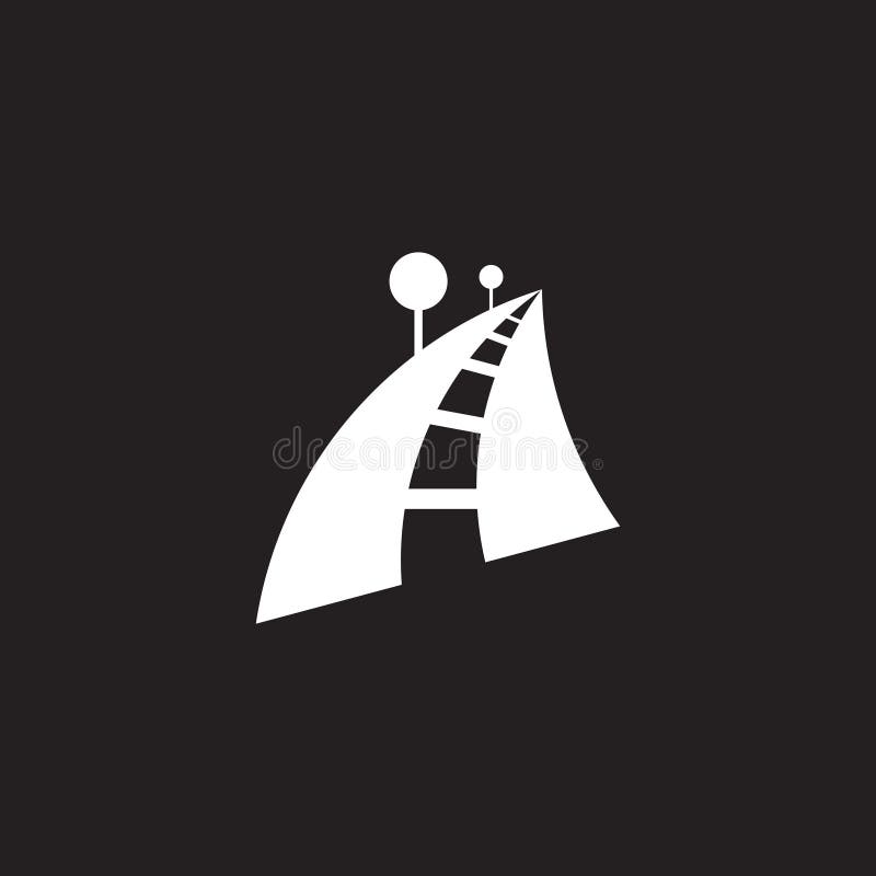 Simple Street Road Tree Symbol Geometric Design Logo Vector Stock ...