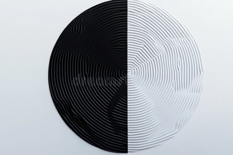 A Simple, yet Striking, Black and White Artwork Adorns the Wall Stock ...
