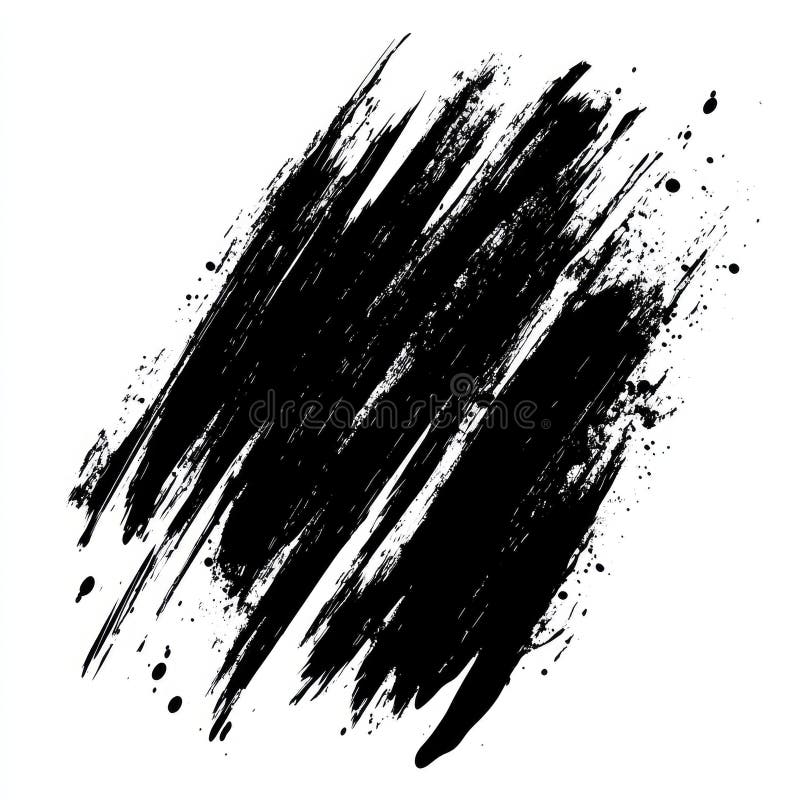 A Simple yet Striking Design Featuring a Single Black Brush Stroke on a ...